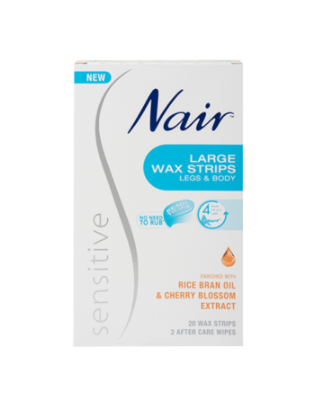 Nair Sensitive Large Wax Strips 20 WAX STRIPS | Nair™ Australia